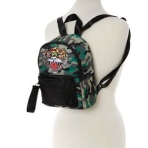 Ed Hardy | Bags | Nwt Ed Hardy Green Camo Mini Tiger Backpack | Poshmark